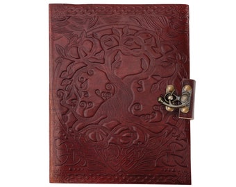 Tree of Life Handmade Leather Bound Journal Diary/notebook/sketchbook ...
