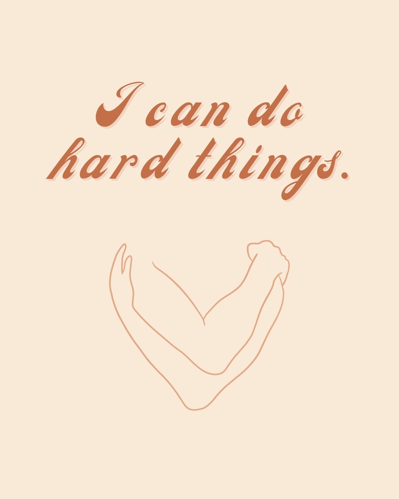 I Can Do Hard Things Printable 8 X 10" - Etsy