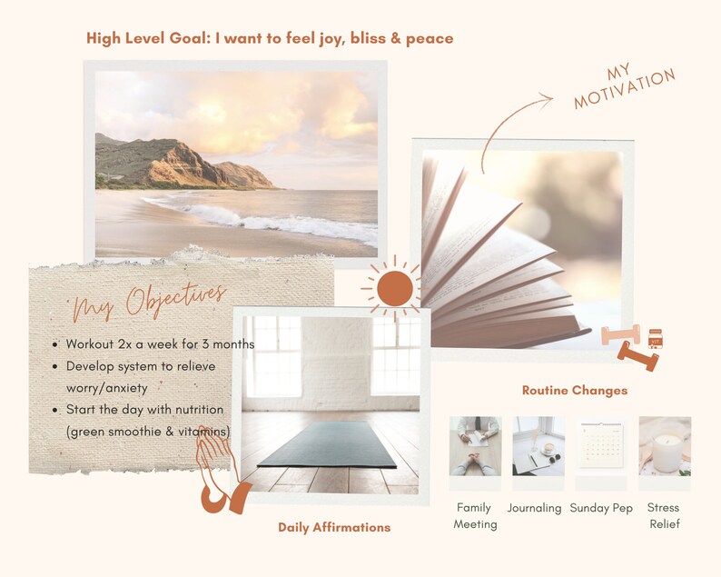 Custom Vision Board With Goal Setting Strategy Call - Etsy