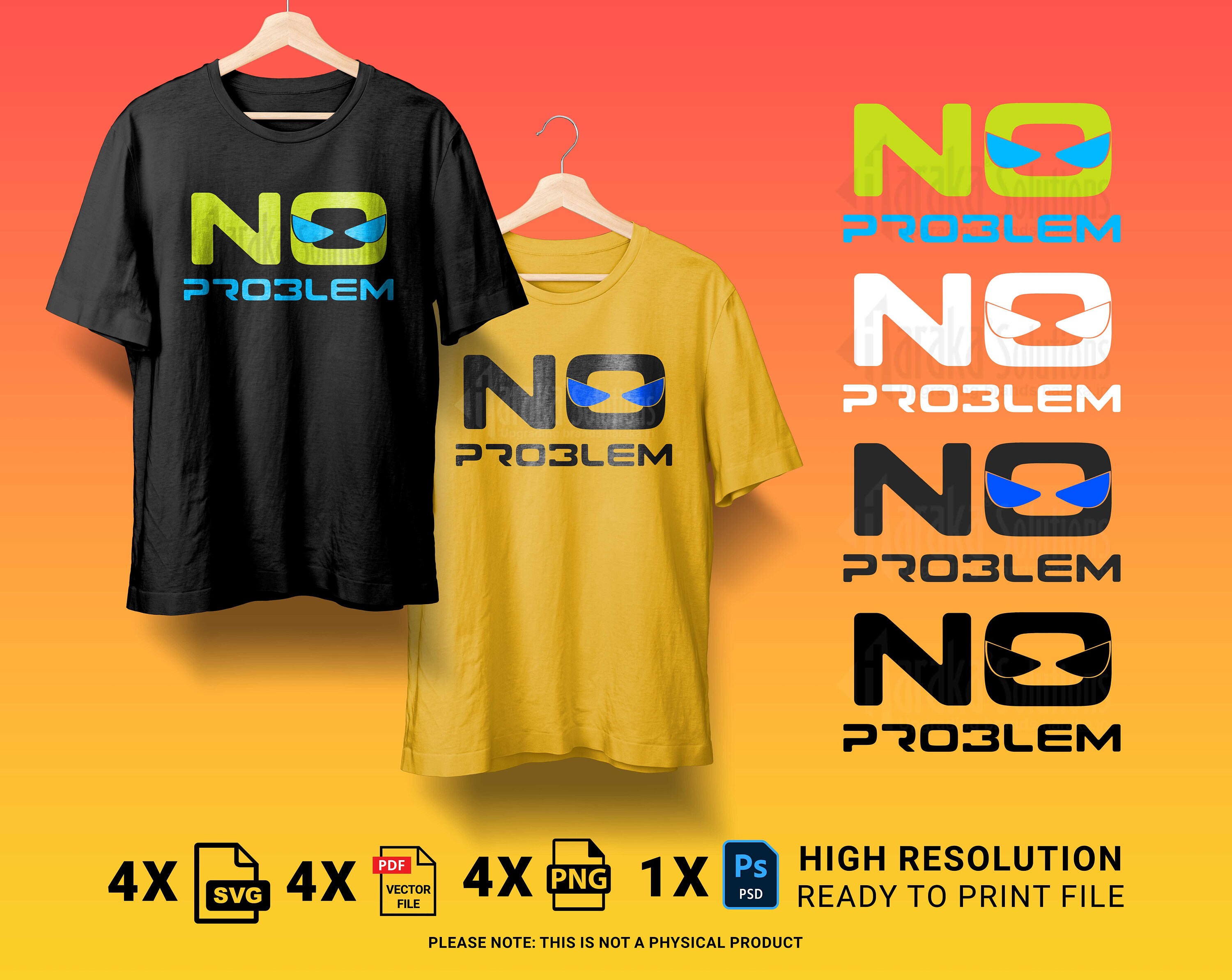 Embrace the No Problem Vibe With Our Exclusive T-shirt Design. Digital ...