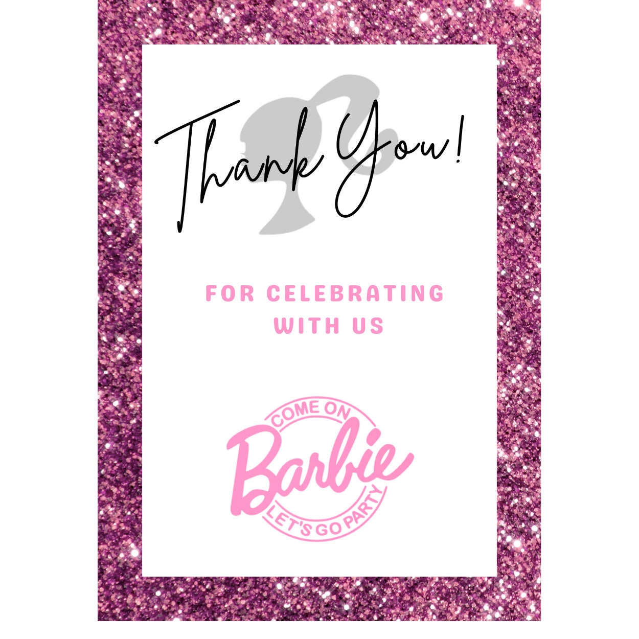 Editable Barbie Birthday Invite & Thank You Card Bundle, Digital ...
