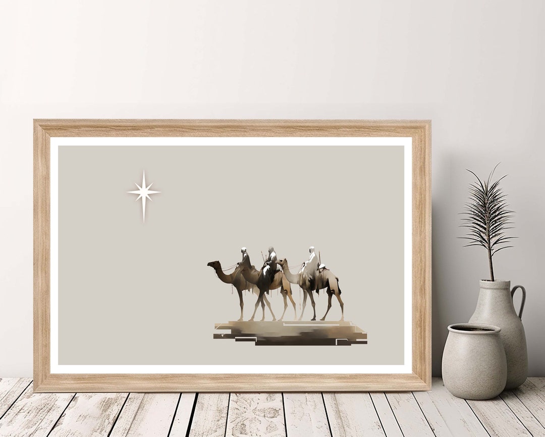 Star of Bethlehem Christmas Art, Three Wise Men, Bible Sketch ...