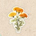 Flower Decor Sticker Vinyl Wildflower Decal Personalized Gift Vintage ...