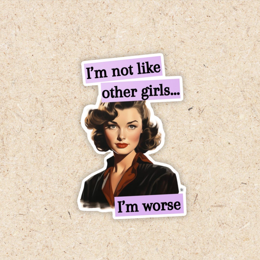 Retro Vinyl Stickers Vintage Decals Adult Humor Sticker Mid Century Art ...