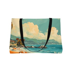 Seaside Weekender Bag T Bottom Unique Designer Bag Cotton Handle Beach ...