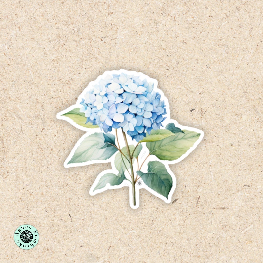 Hydrangea Flower Stickers Aesthetic Journal Vinyl Decal or Gift Box ...
