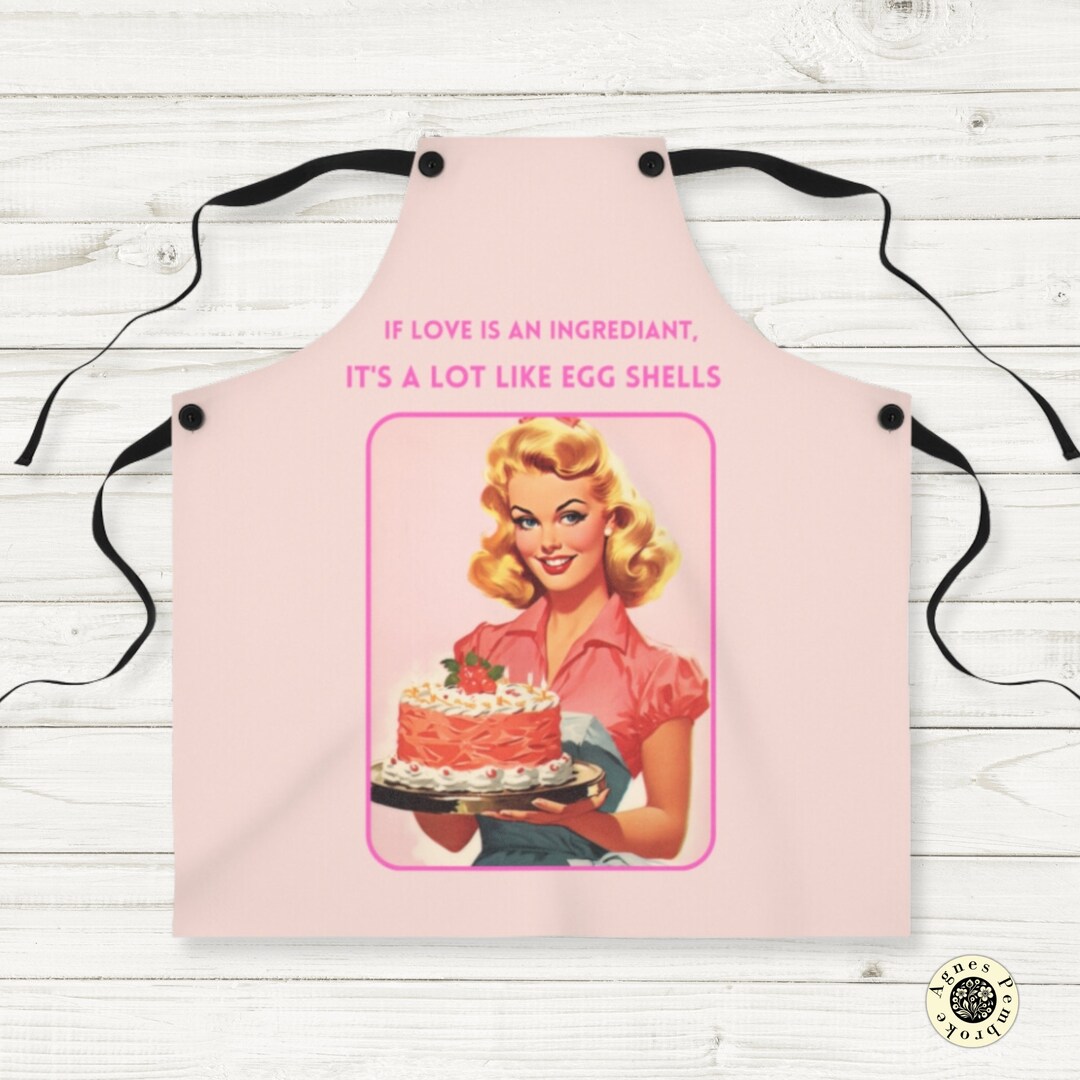Retro Housewife Apron for Home Cook Vintage Style Customized Kitchen ...