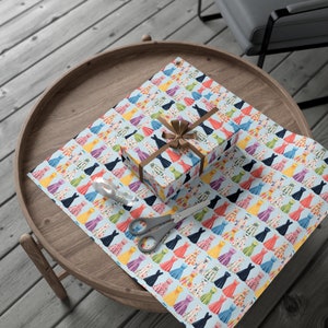 Pastel Colors Birthday Party Wrapping Paper Party Favors Gift Wrap ...