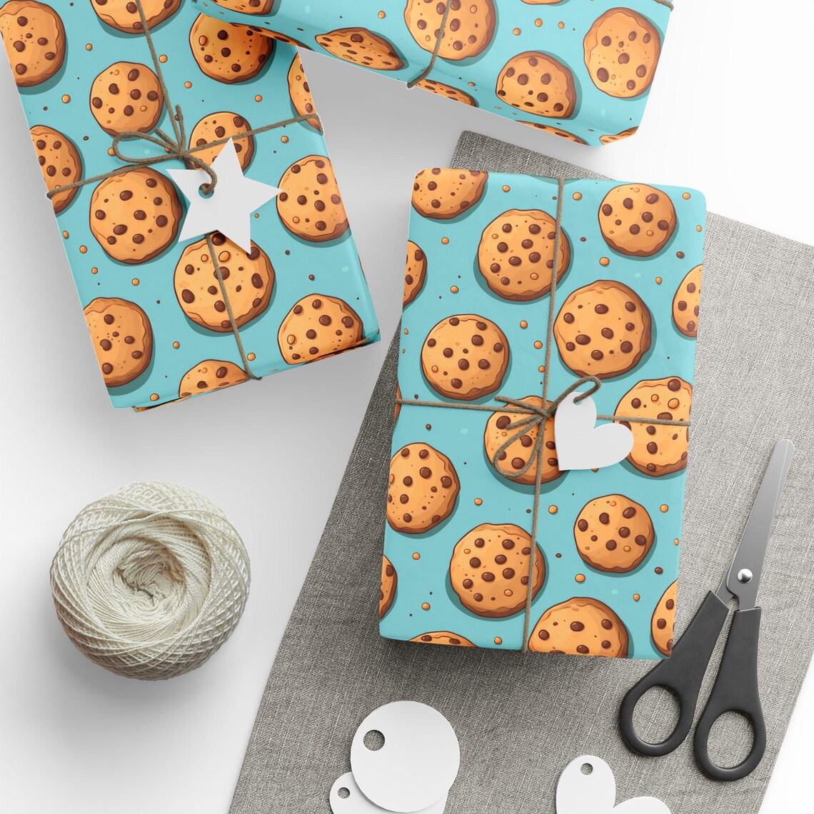Chocolate Chip Cookie Gift Wrap Fun Bakery Wrapping Paper, Unique ...