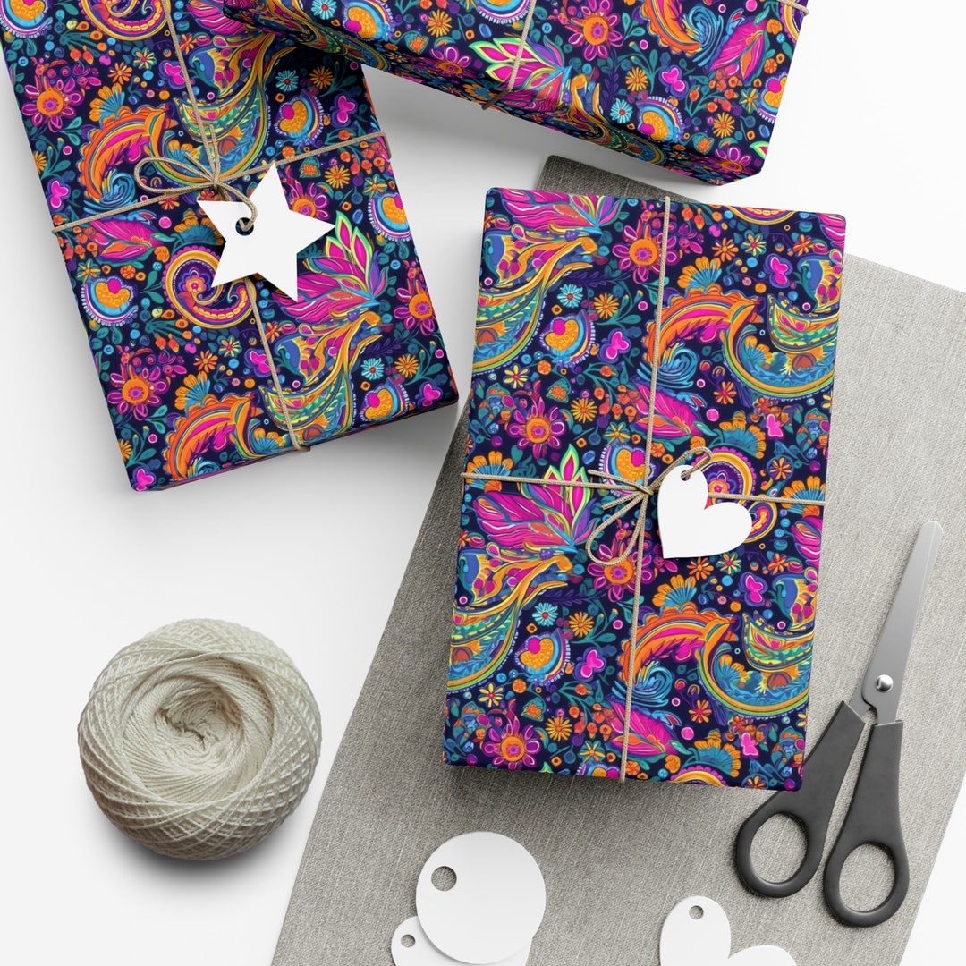 Decorative Wrapping Paper Gift Box Unique Packaging Birthday Gift Wrap ...