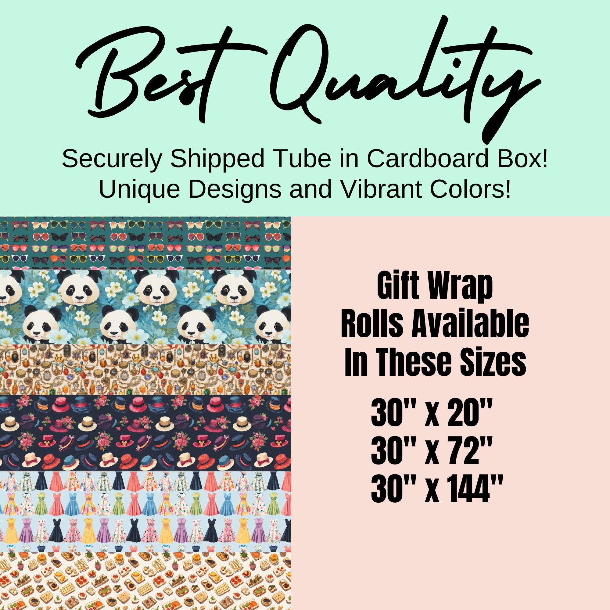 Pastel Colors Unique Wrapping Birthday Gift Wrap Sheet Party - Etsy