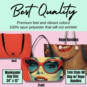 Seaside Weekender Bag T Bottom Unique Designer Bag Cotton Handle Beach ...