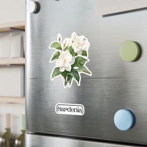 Gardenia Flowers Vinyl Decal Stickers Laptop Wildflower Decor Aesthetic ...