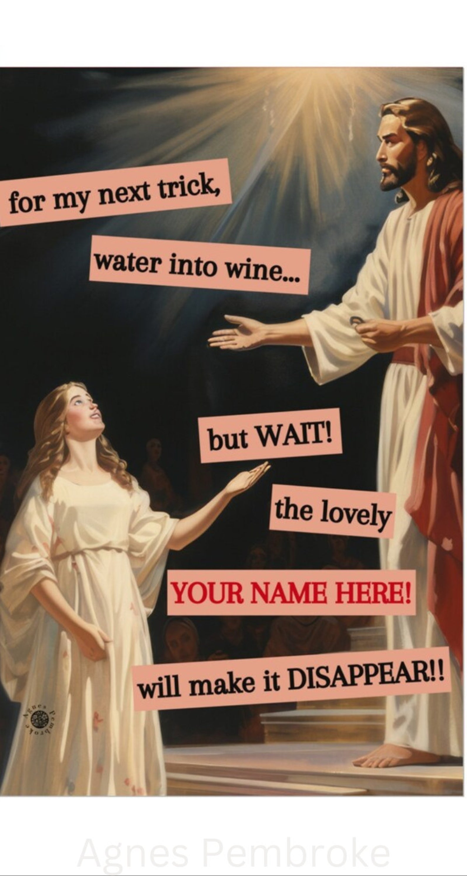 Funny Vintage Bible Art Print Retro Home Decor Personalized Poster ...