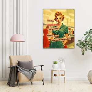 Retro Wall Art Inspiratonal Quotes Poster Personalized Mid Century Art ...