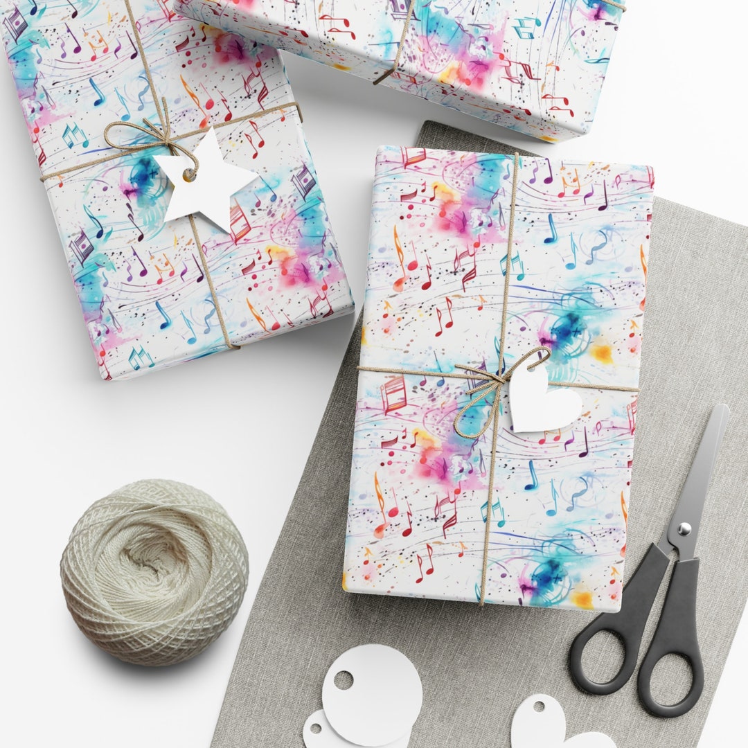 Birthday Gift Wrapping Sheet Pastel Colors Gift Wrap Party - Etsy