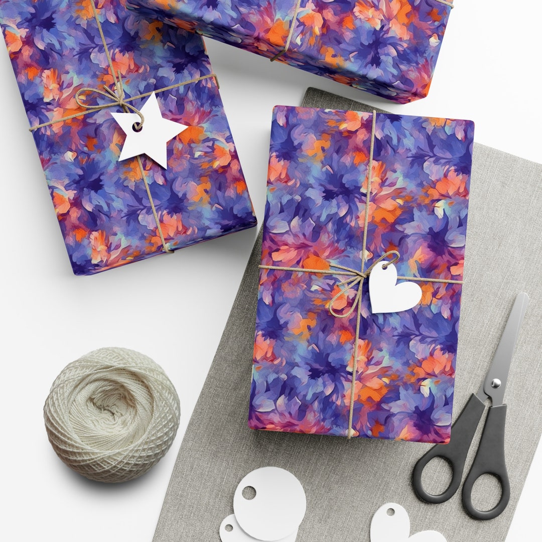 Watercolor Wrapping Paper Birthday Gift Unique Wrapping Paper Party ...