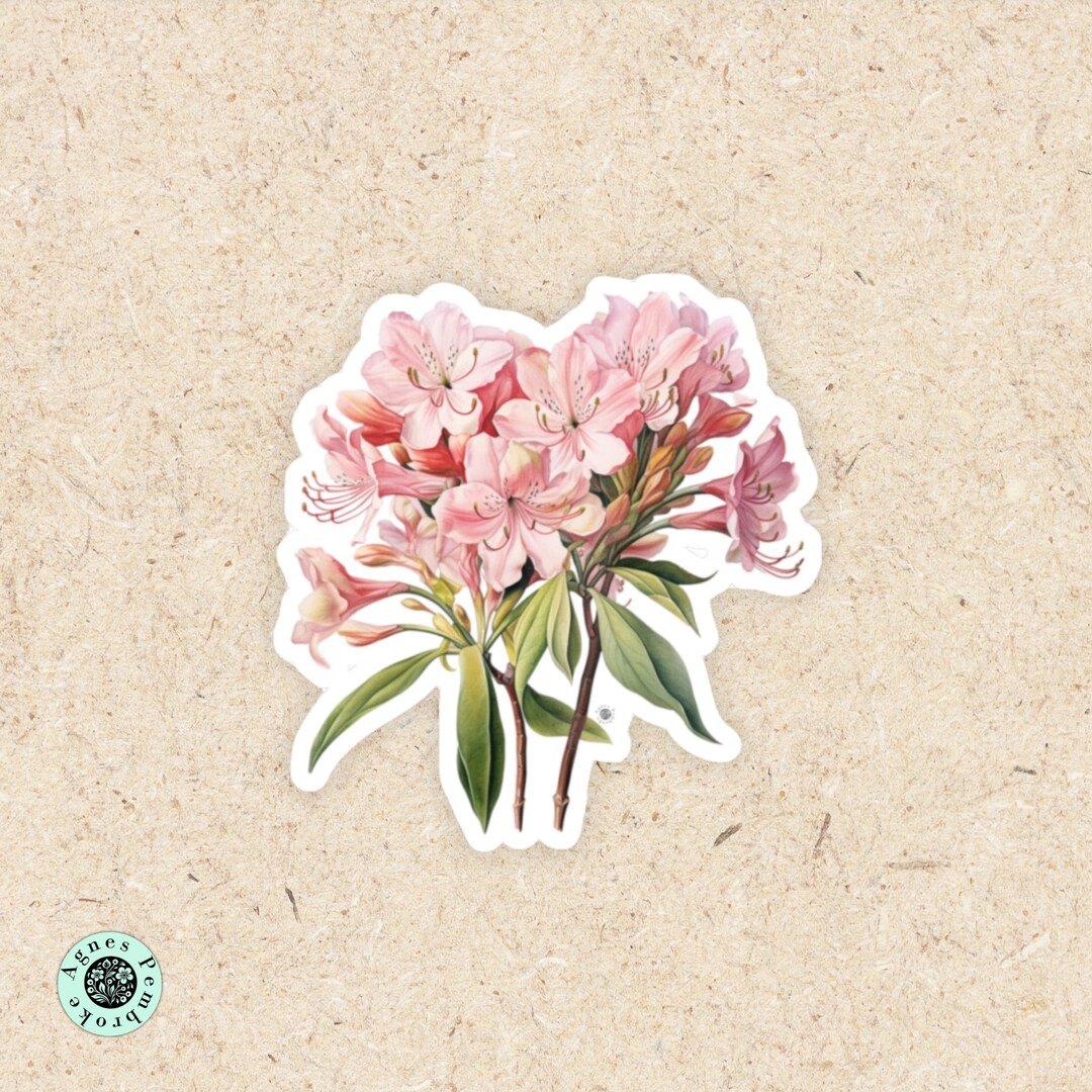 Wildflower Sticker Rhododendron Flowers Vinyl Decal Sticker Decorative ...
