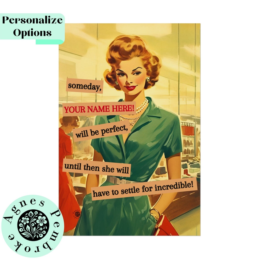 Retro Wall Art Inspiratonal Quotes Poster Personalized Mid - Etsy