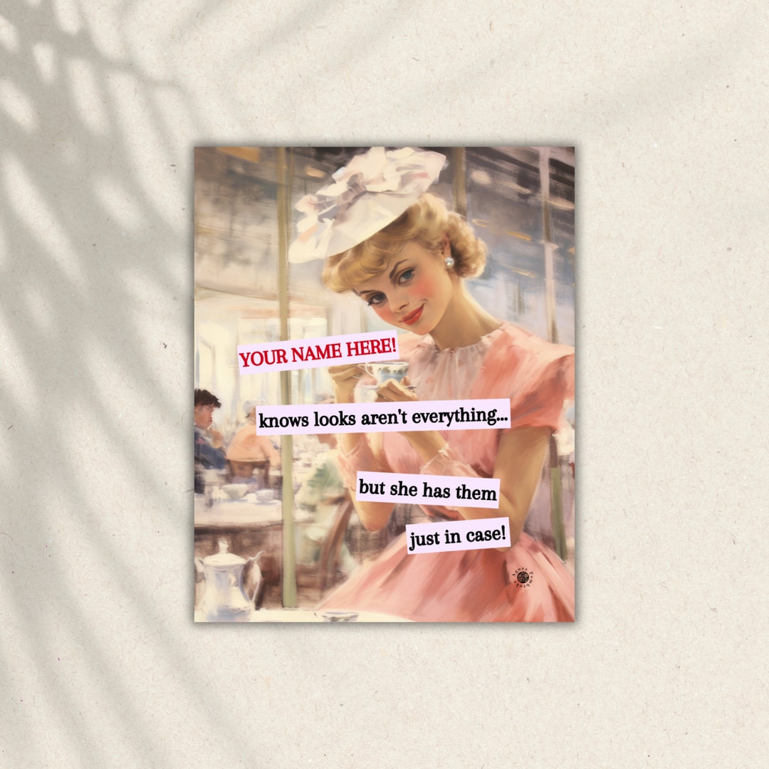 Personalized Funny Vintage Art Poster Retro Wall Art Home Decor Quirky ...