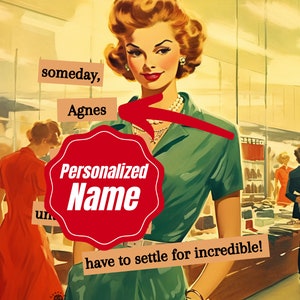 Retro Wall Art Inspiratonal Quotes Poster Personalized Mid Century Art ...