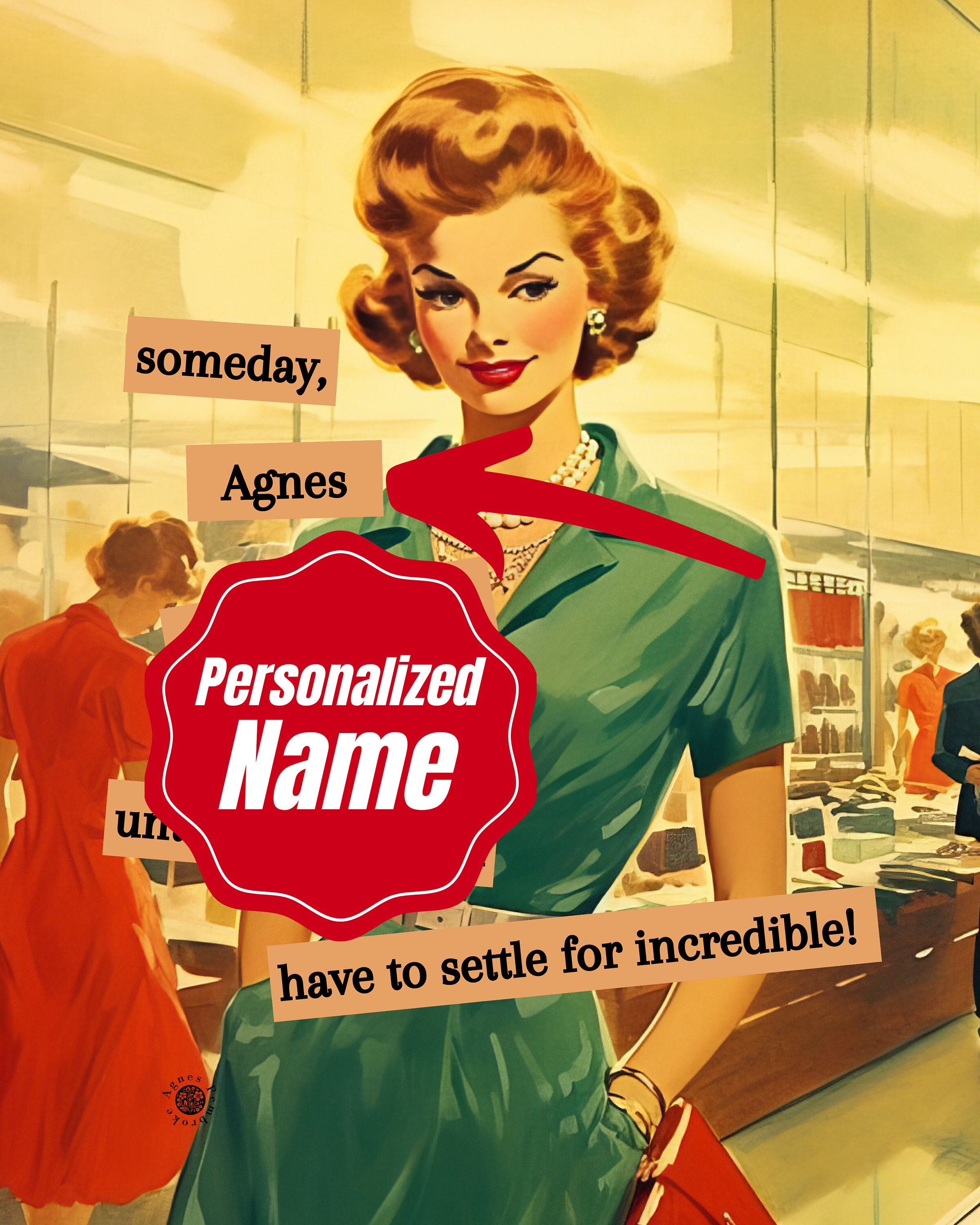 Retro Wall Art Inspiratonal Quotes Poster Personalized Mid - Etsy