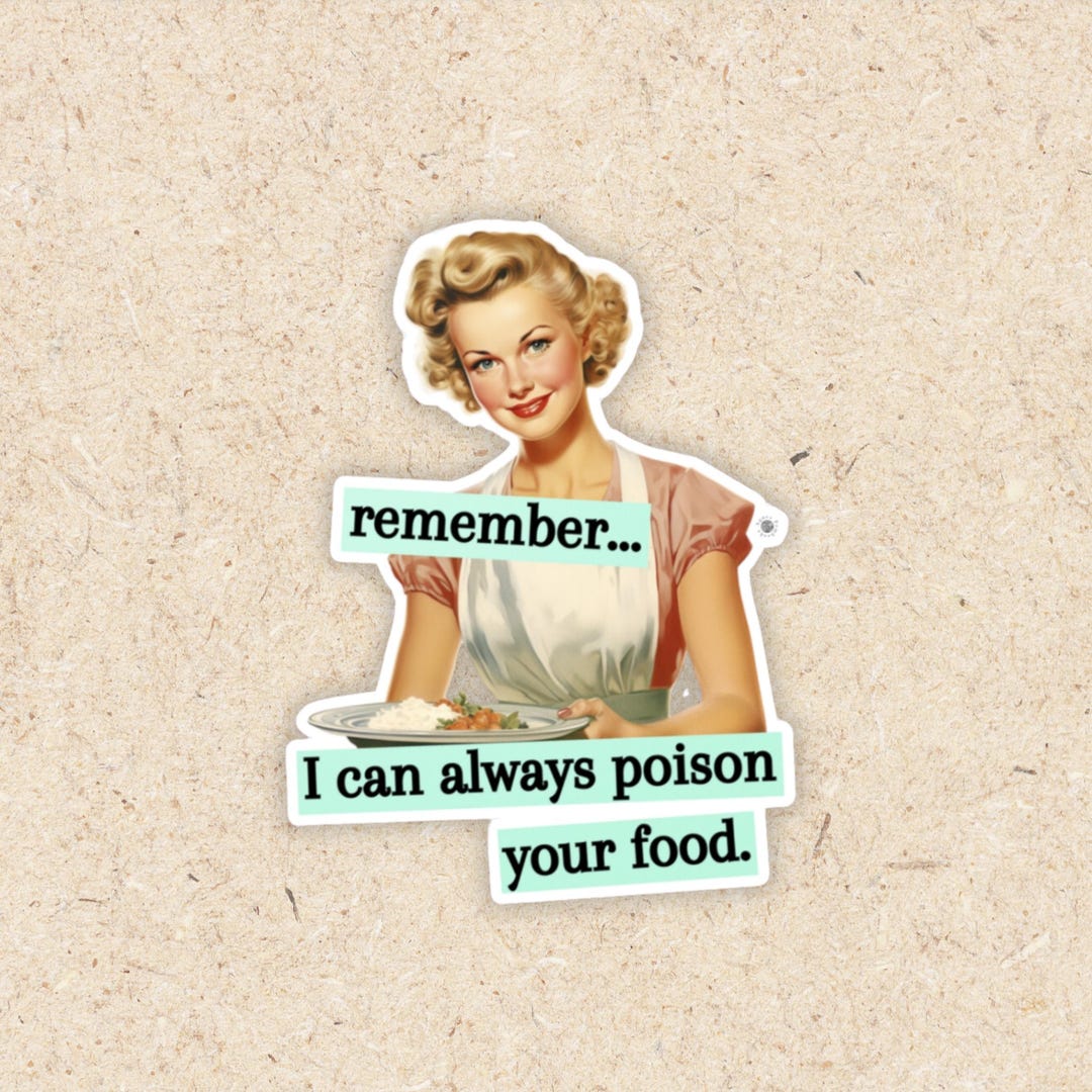 Vinyl Waterproof Stickers Funny Decals Mid Century Art Sticker Witty ...