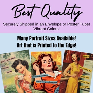 Funny Retro Poster Home Decor Mid Century Classic Wall Art Decor ...