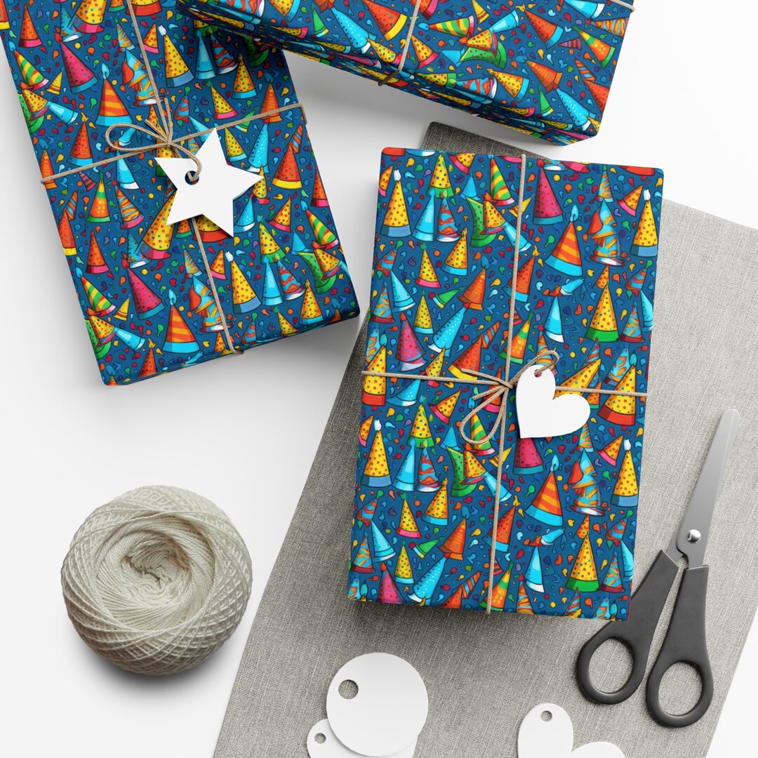 Decorative Party Gift Wrapping Paper Festive Suprise Box Gift Wrap ...