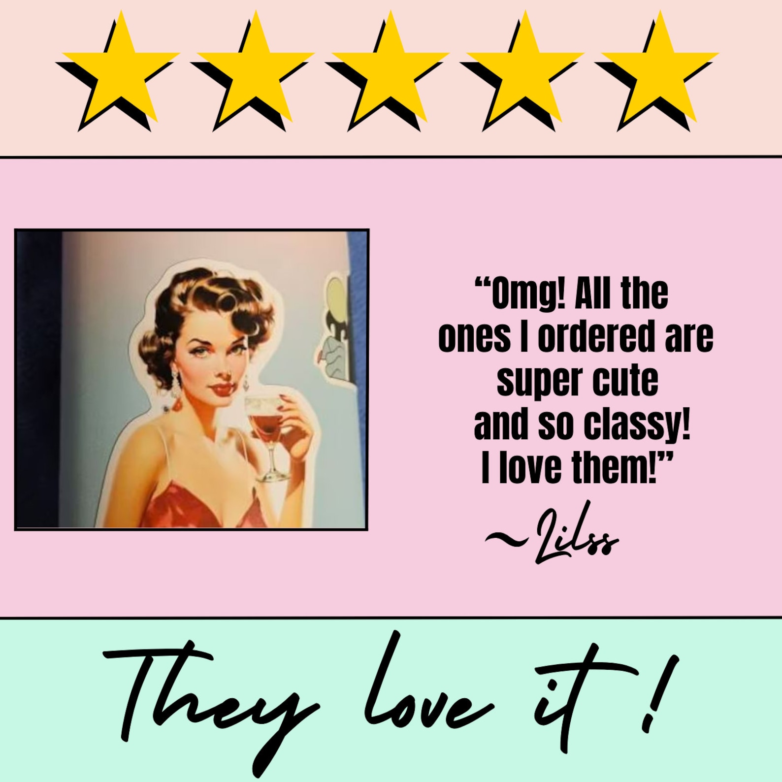 Funny Sticker Vintage Art Decals Retro Housewife Style Laptop Stickers ...