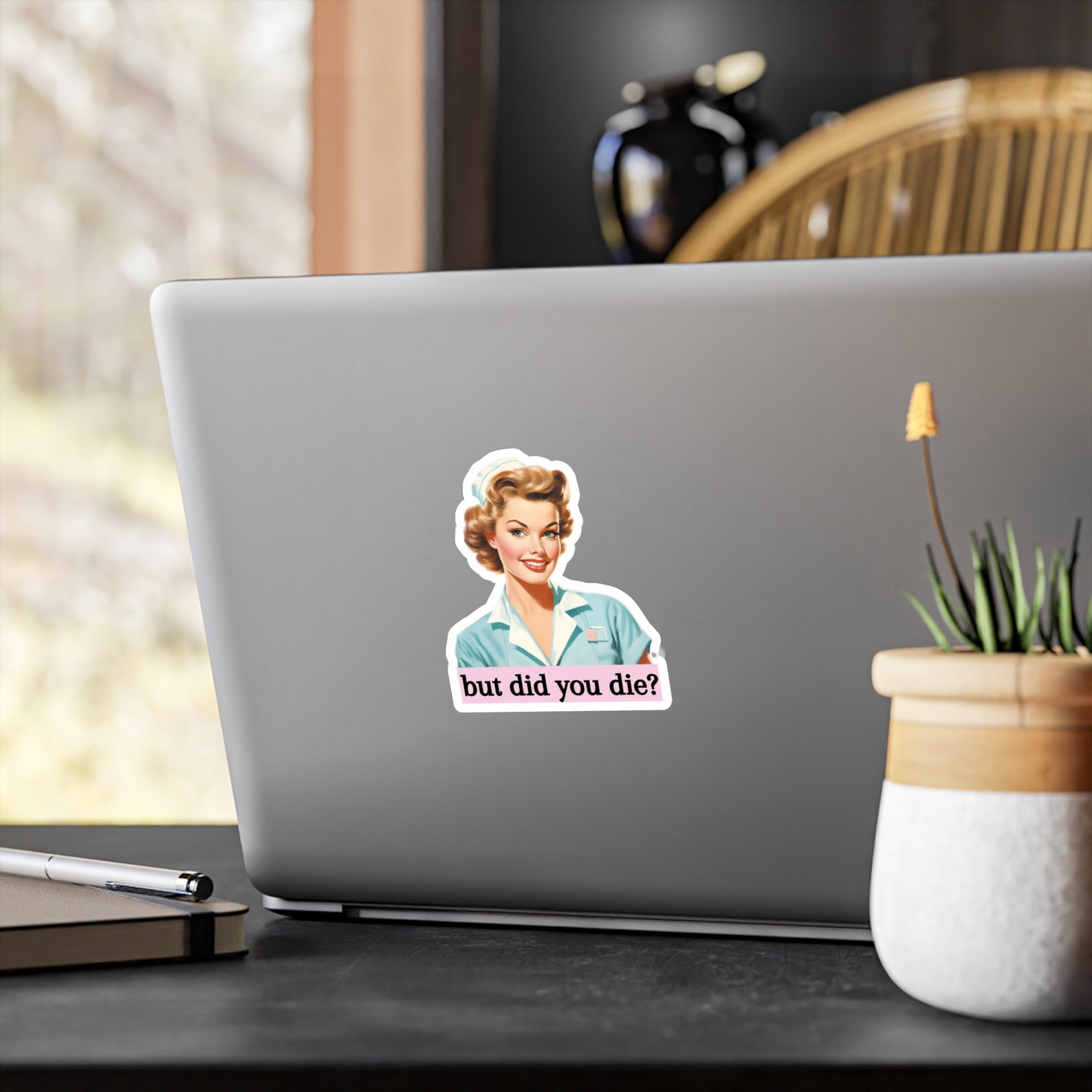 Funny Sticker Vintage Art Decals Retro Housewife Style Laptop Stickers ...