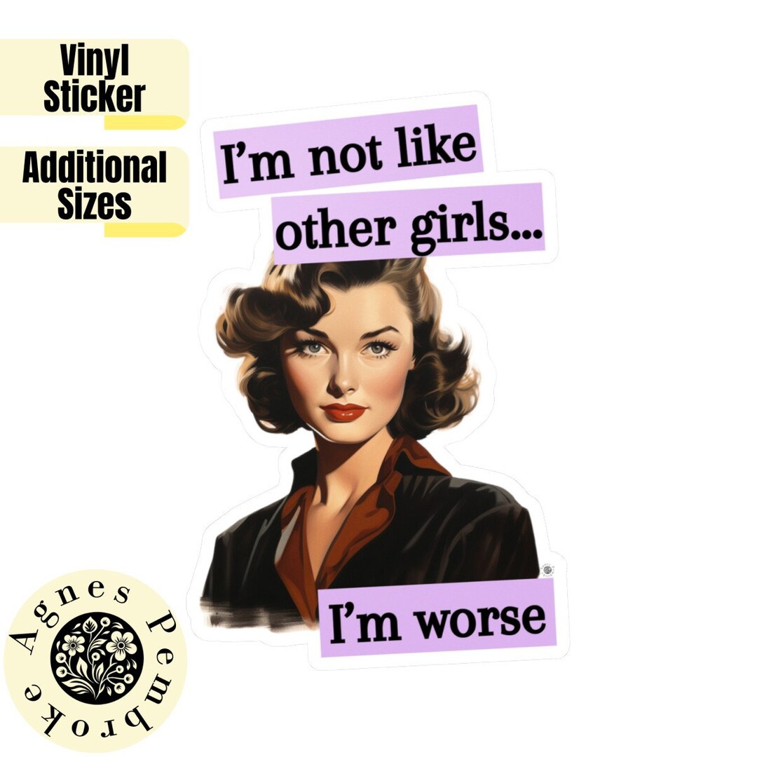 Retro Vinyl Stickers Vintage Decals Adult Humor Sticker Mid - Etsy