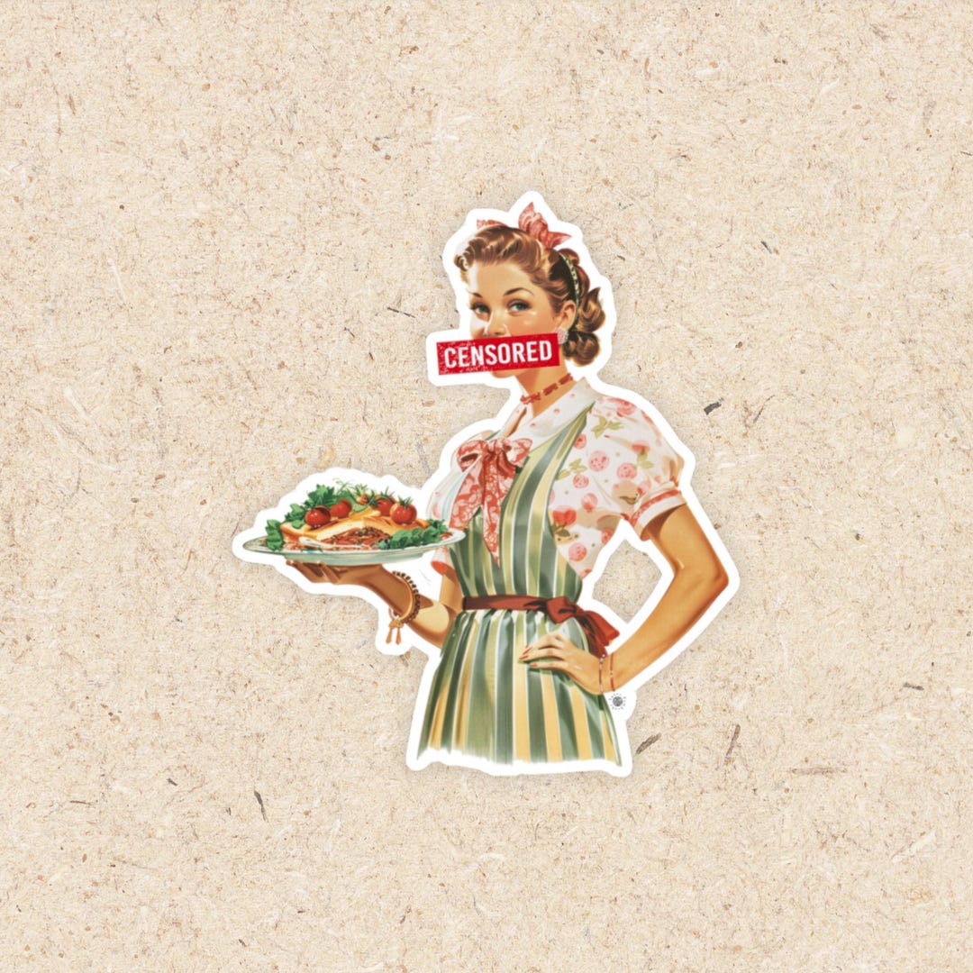 Censored Vinyl Stickers Retro Housewife Funny Waterproof Decals by ...
