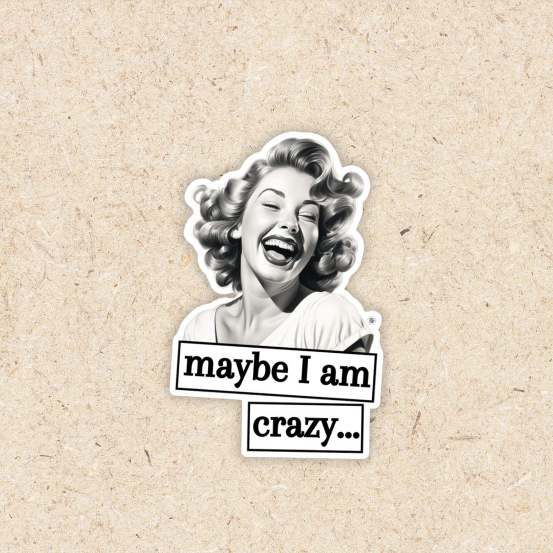Funny Vinyl Stickers Retro Housewife Style Laptop Sticker Mid Century ...