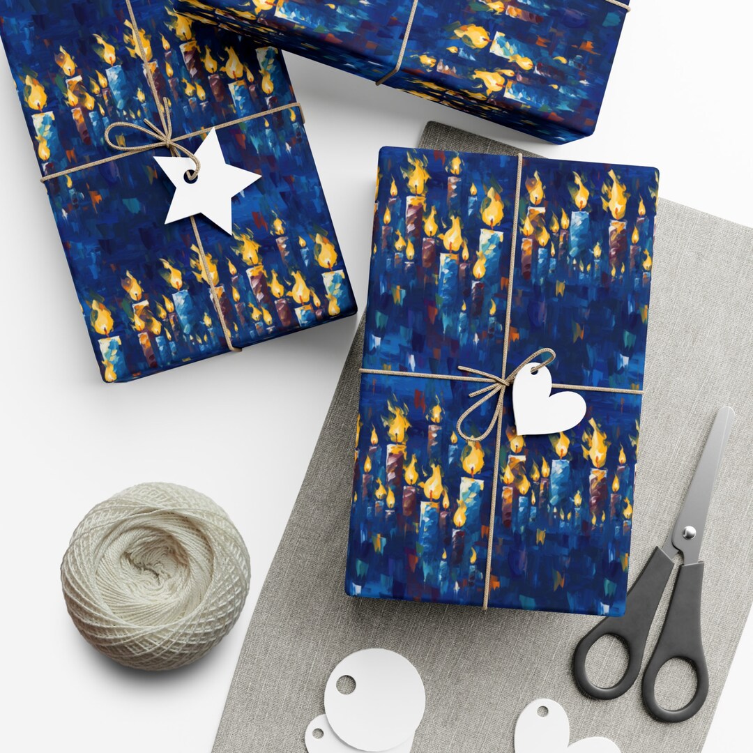 Holiday Gift Wrap Hanukkah Festival Wrapping Paper Chanukkah Decor ...