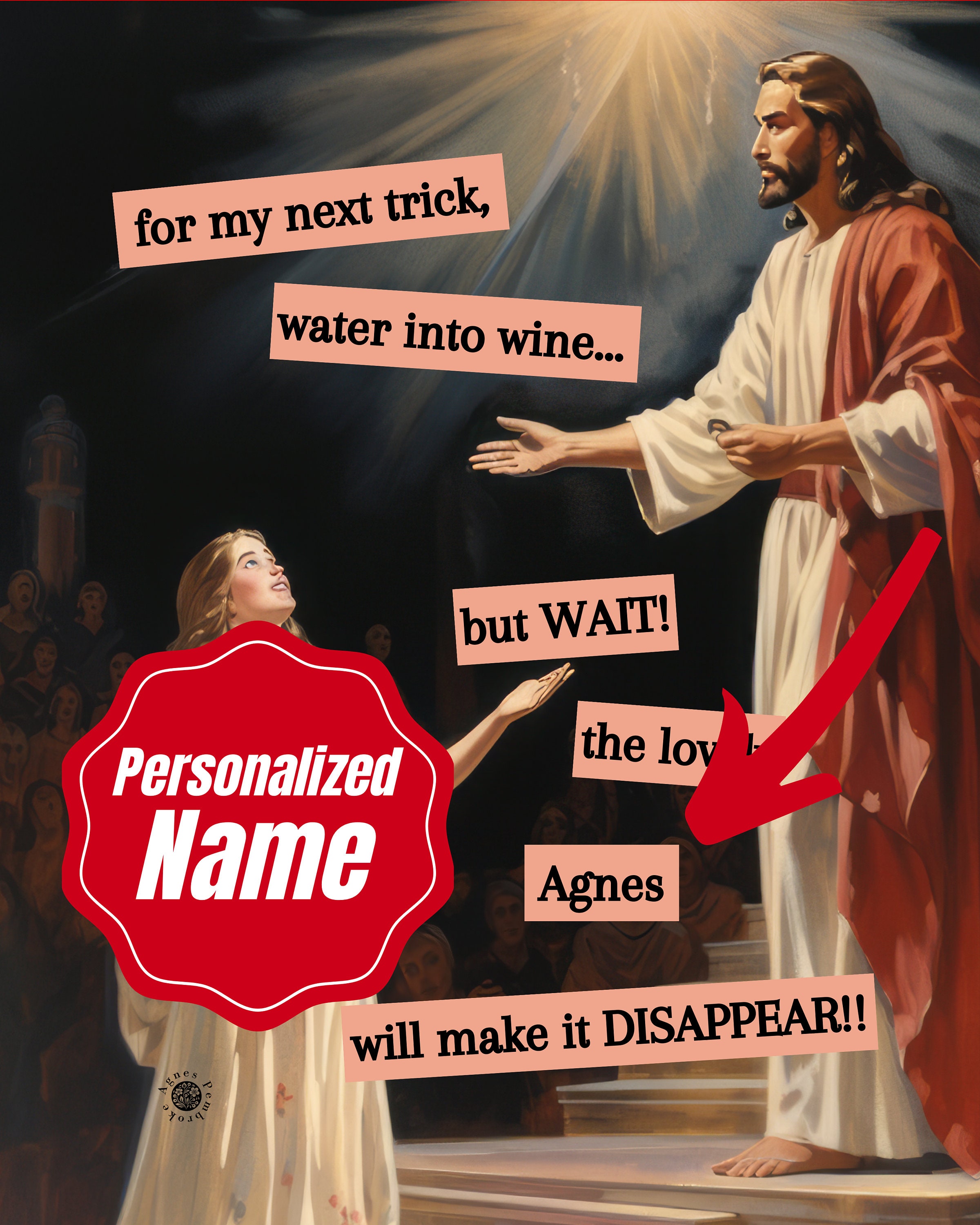 Funny Vintage Bible Art Print Retro Home Decor Personalized Poster ...