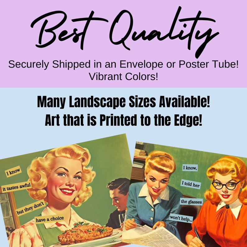 Funny Poster Wall Art Mid Century Modern Decor Living Room Retro Poster ...