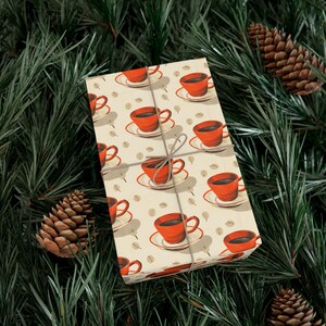 Coffee Cup Unique Wrap Sheets Gift Box Cover Birthday Wrapping Paper ...