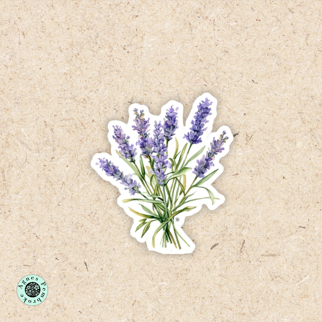 Lavender Flowers Sticker for Journal Flower Prints Decals Planner ...