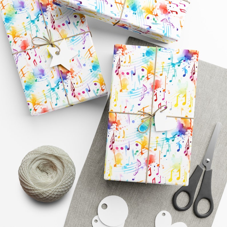 Pastel Colors Unique Wrapping Birthday Gift Wrap Sheet Party - Etsy