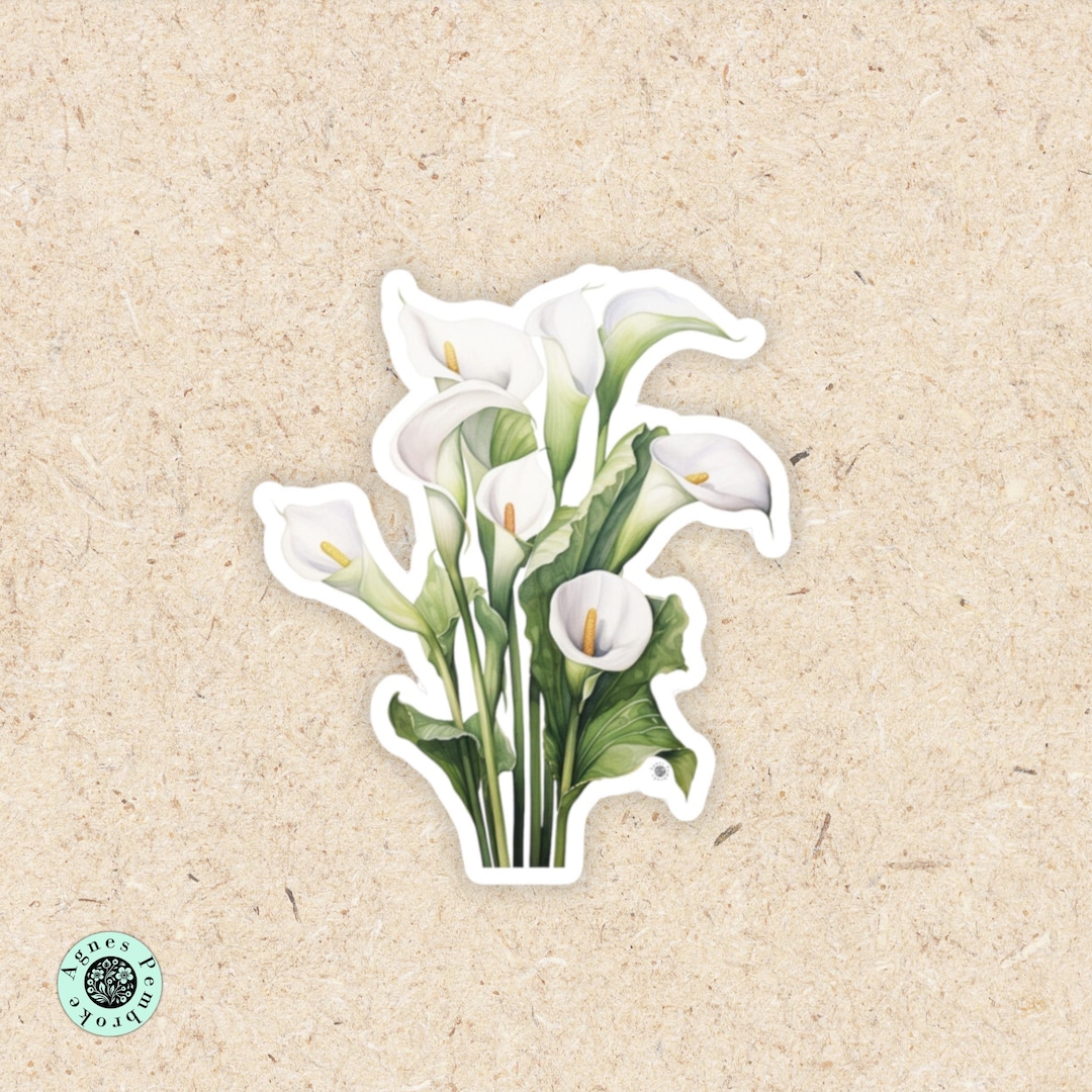 Calla Lily Flowers Vinyl Decal Stickers Unique Gift Box Decor Floral ...