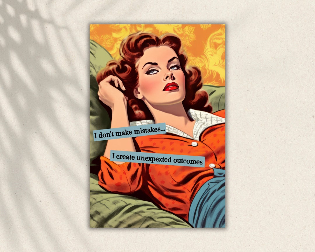 Funny Vintage Style Art Print Retro Home Decor Poster Funny Gift for ...