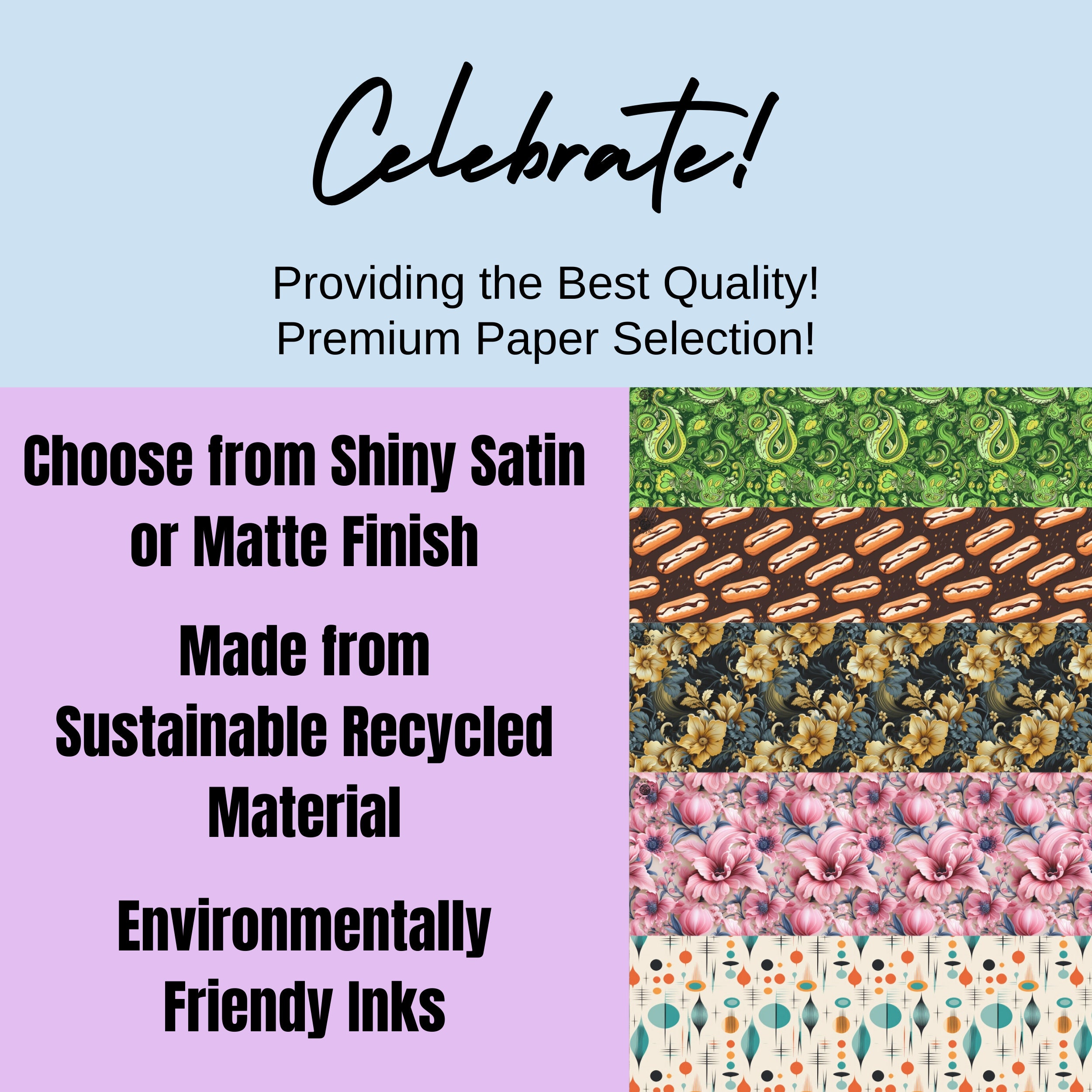 Birthday Party Wrapping Paper Birthday Gift Wrap Wedding Wrapping Paper ...