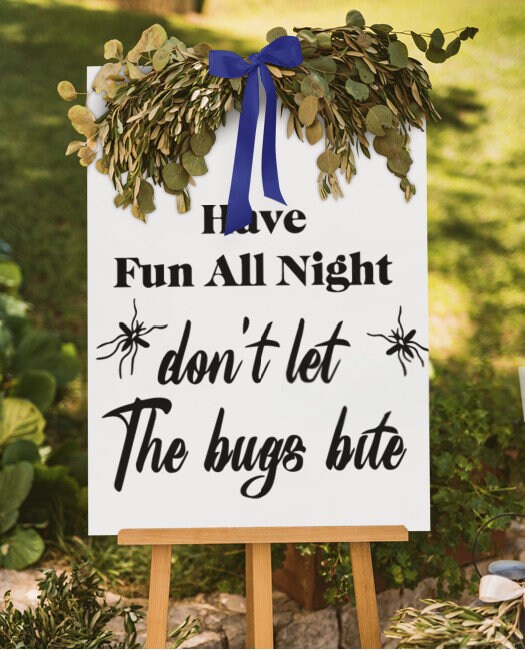 Wedding Sign, Don't Let the Bugs Bite Svg Png Eps Dxf Jpg - Etsy