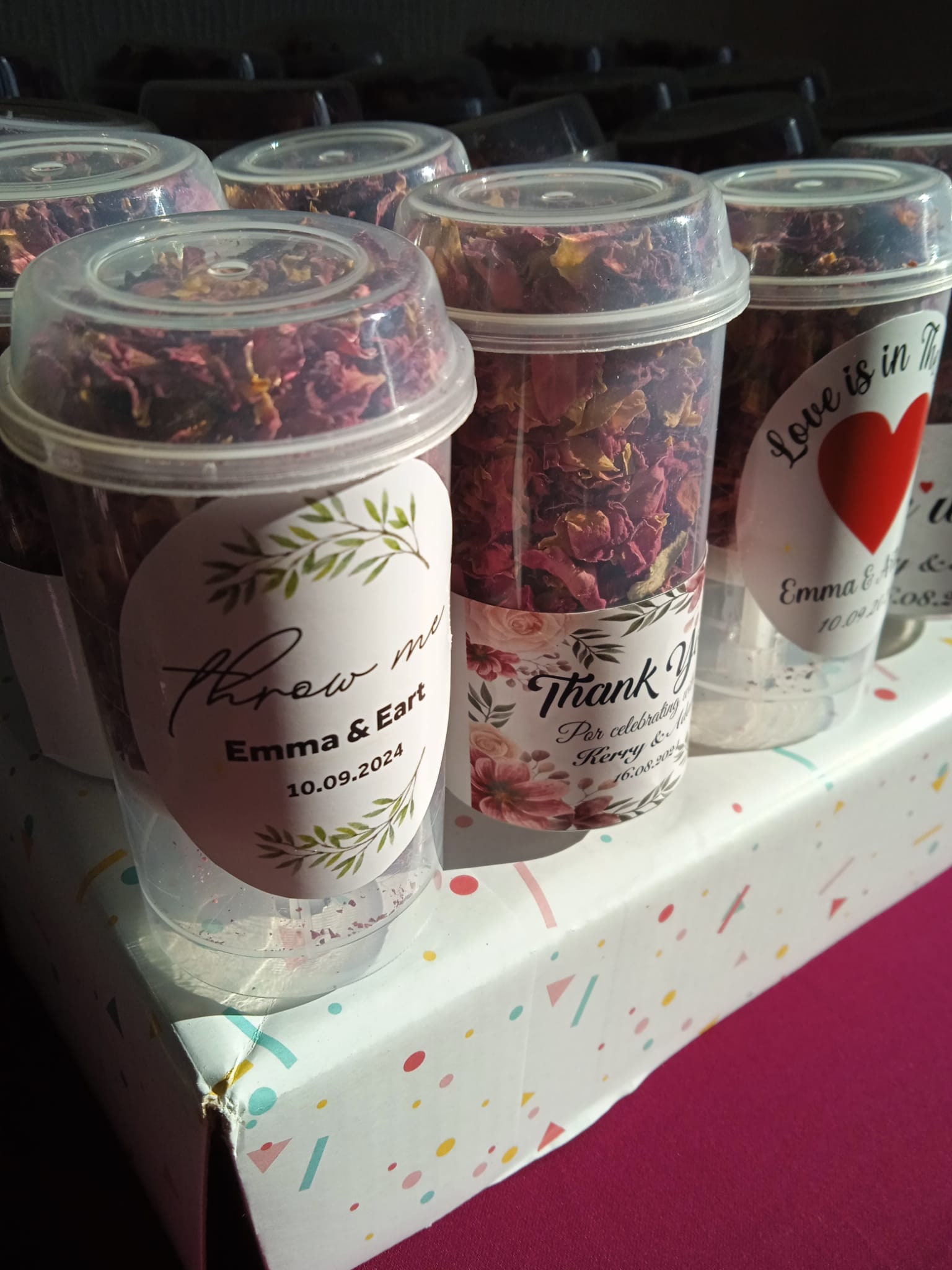 Confetti With 20 Biodegradable Stands. Natural Dried Flower Petals ...