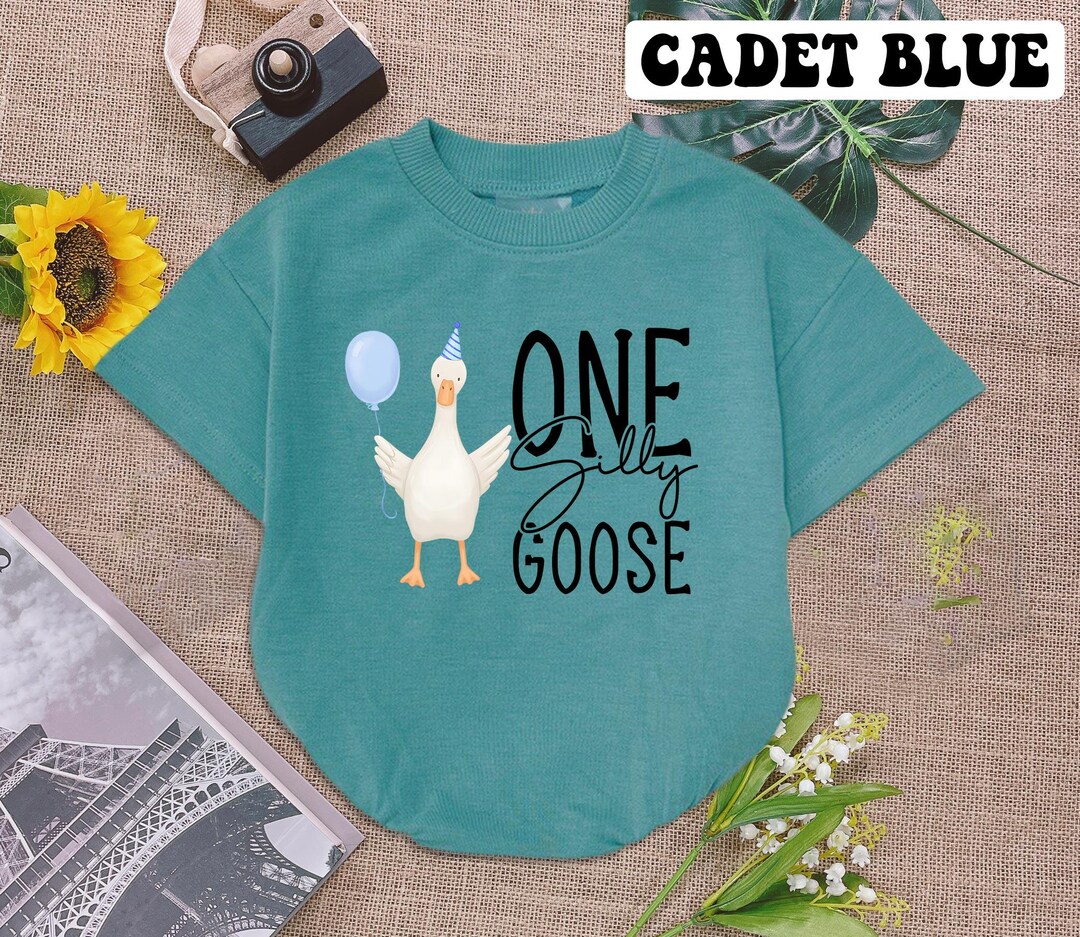 One Silly Goose 1st Birthday Baby Romper Short Sleeves, Goose 1st ...