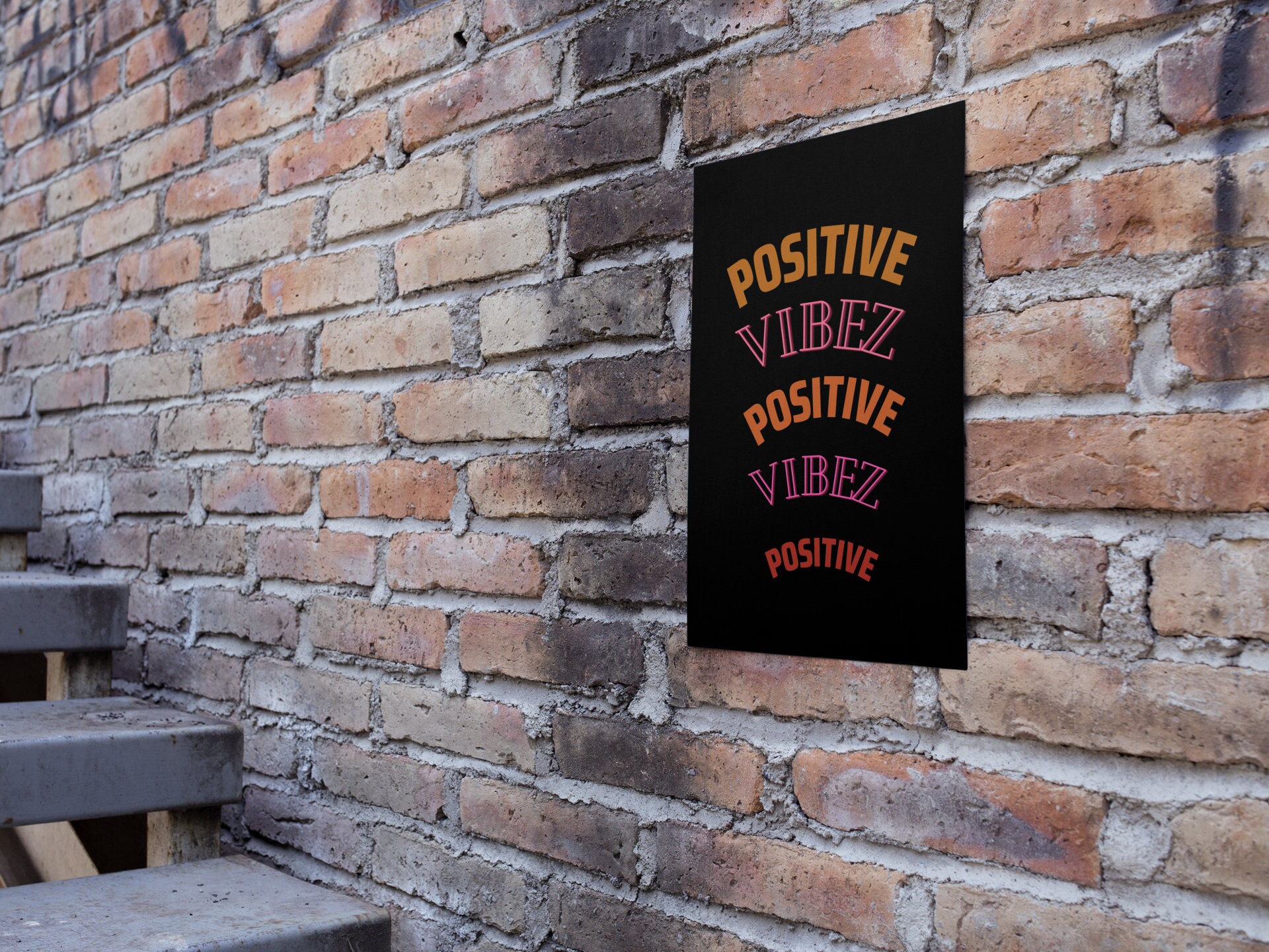 Positive Vibez Elevate Your Space With This Empowering Poster Design ...