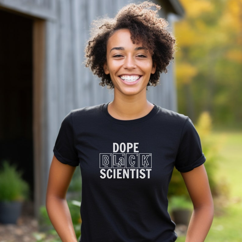 Dope Black Scientist T-shirt, Chemistry Gift, Science Shirt, Periodic ...