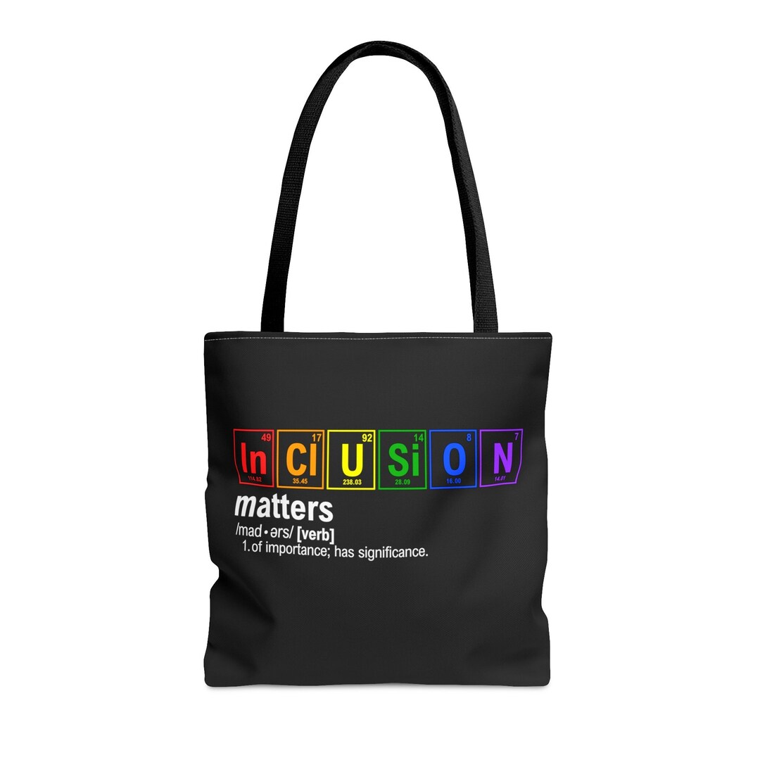 Inclusion Matters Tote Bag: Rainbow Periodic Table, LGBTQIA+ Gift - Etsy