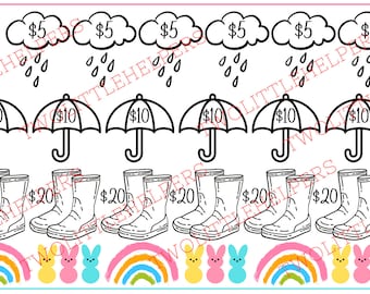 April Showers Savings Challenge Digital Download - Etsy